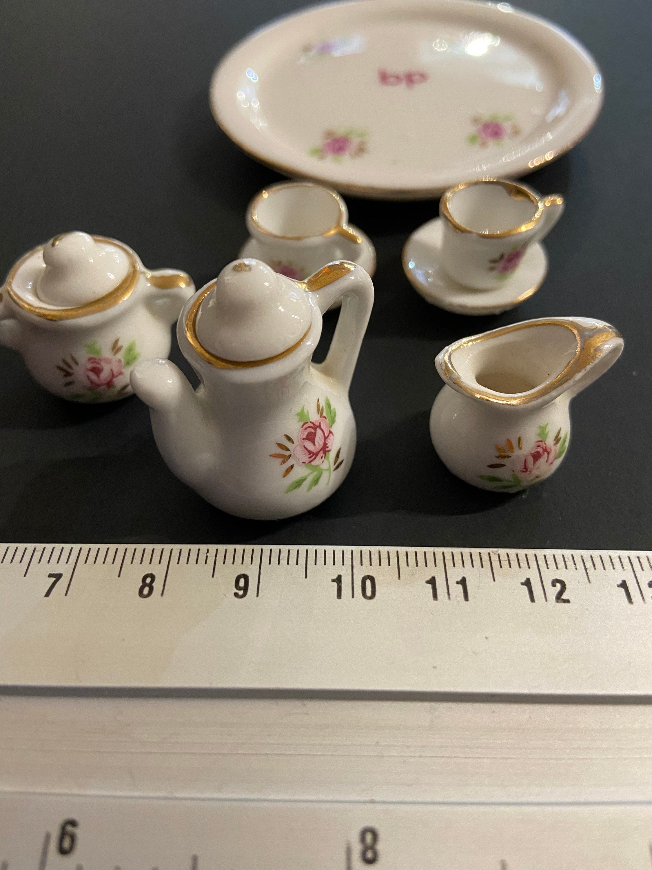 Miniature Tea Set in Fine Bone China Porcelain Cups and - Etsy
