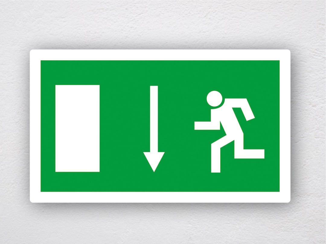 Emergency Exit Markers, Warning Signs, Safety Stickers, Fire ...
