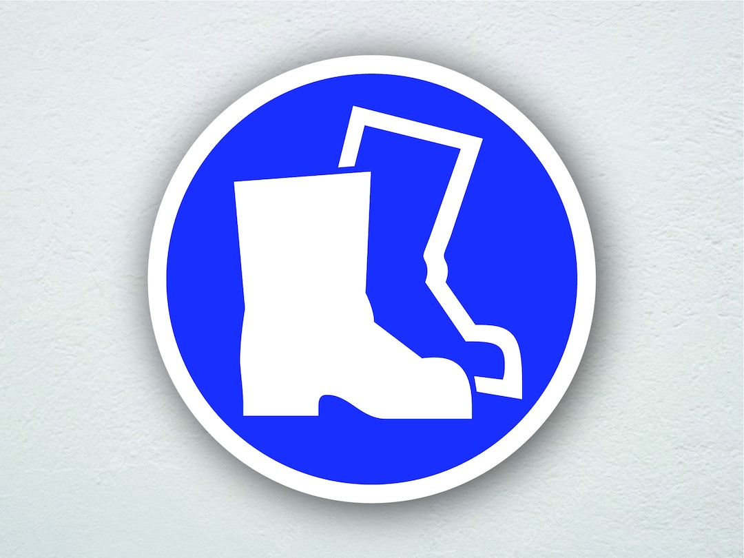 SAFETY SHOES Pictogram Sticker Safety Standard ISO 7010 - Etsy