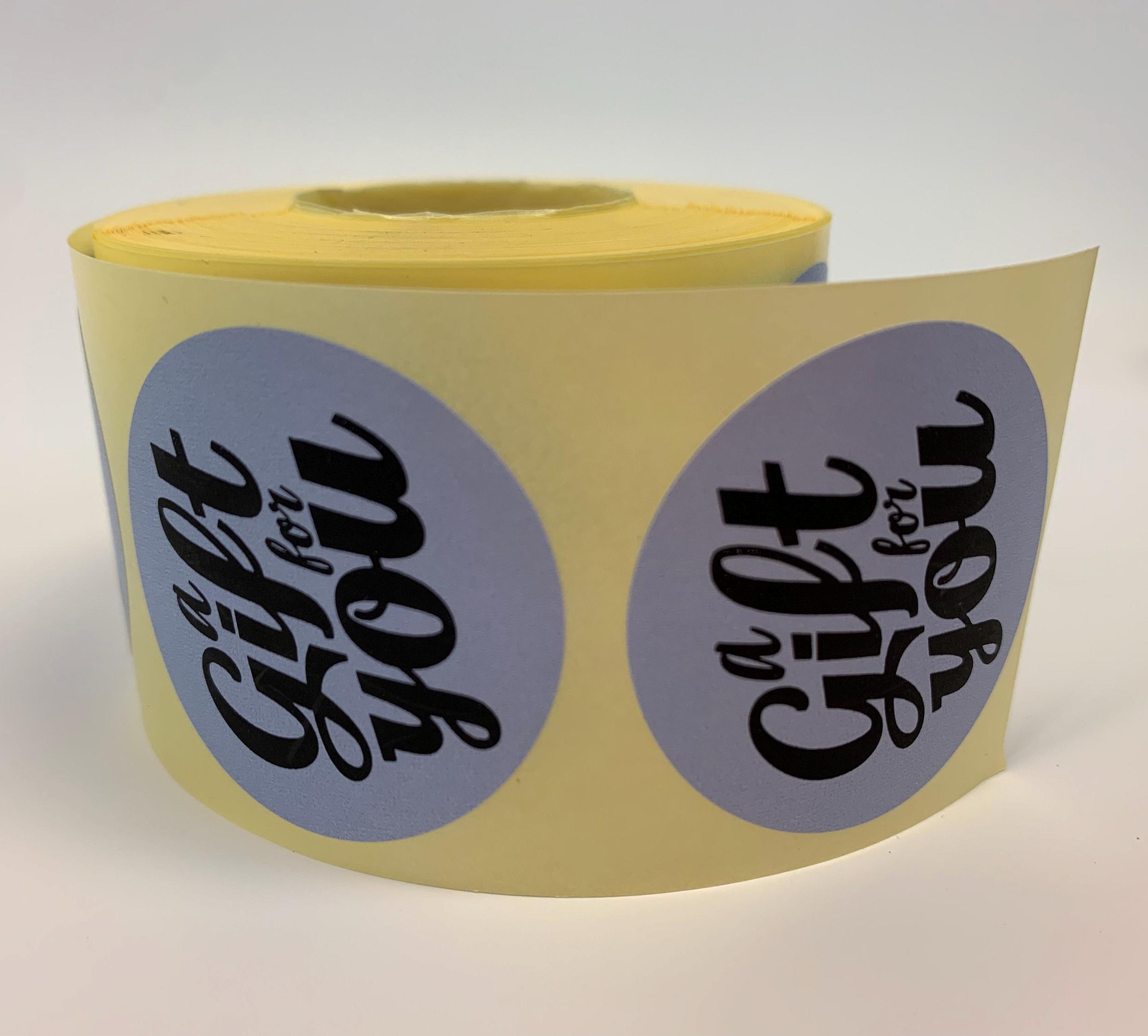 A Gift for You Stickers, Shiny Metallic Round Gift Stickers for All ...