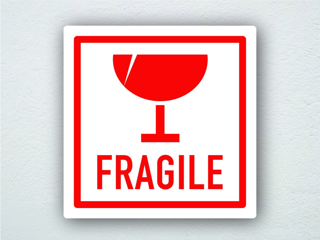 Fragile Warning Vinyl Labels, Safety Stickers, , Emergency Exit Markers ...