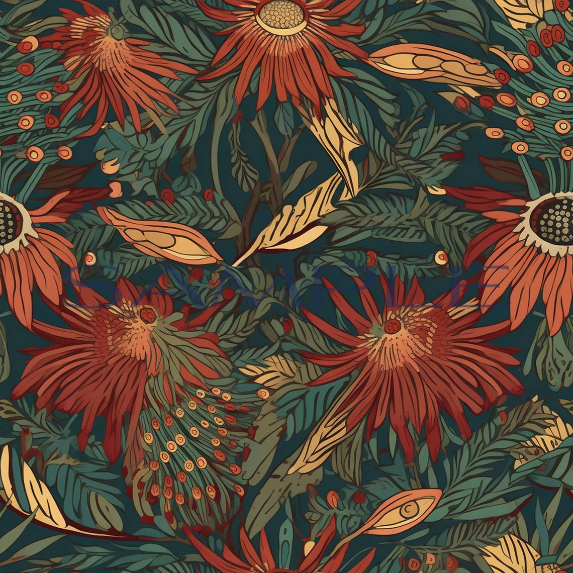 Philippines Native Flowers Seamless Pattern - Etsy