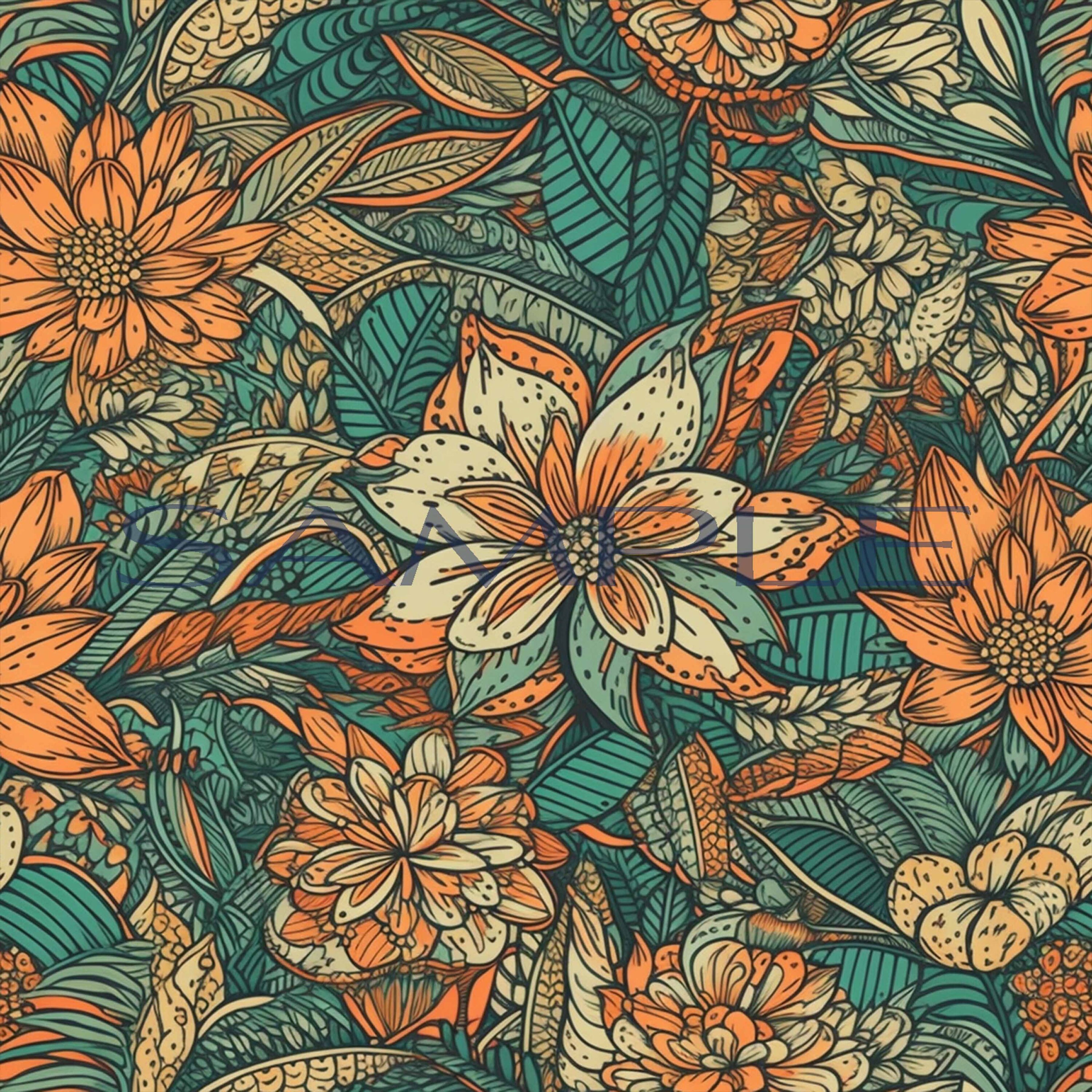 Philippines Native Flowers Seamless Pattern - Etsy