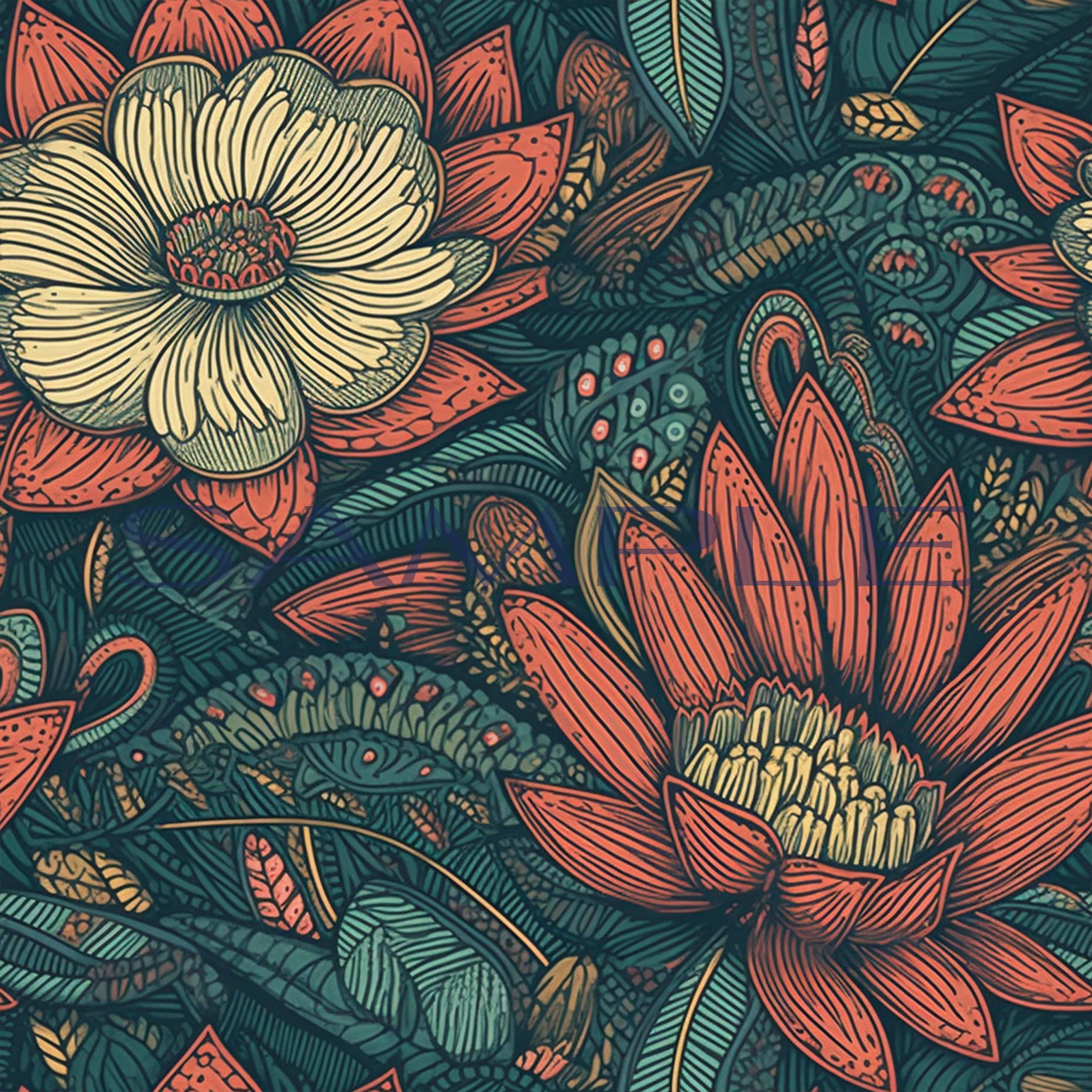 Philippines Native Flowers Seamless Pattern - Etsy