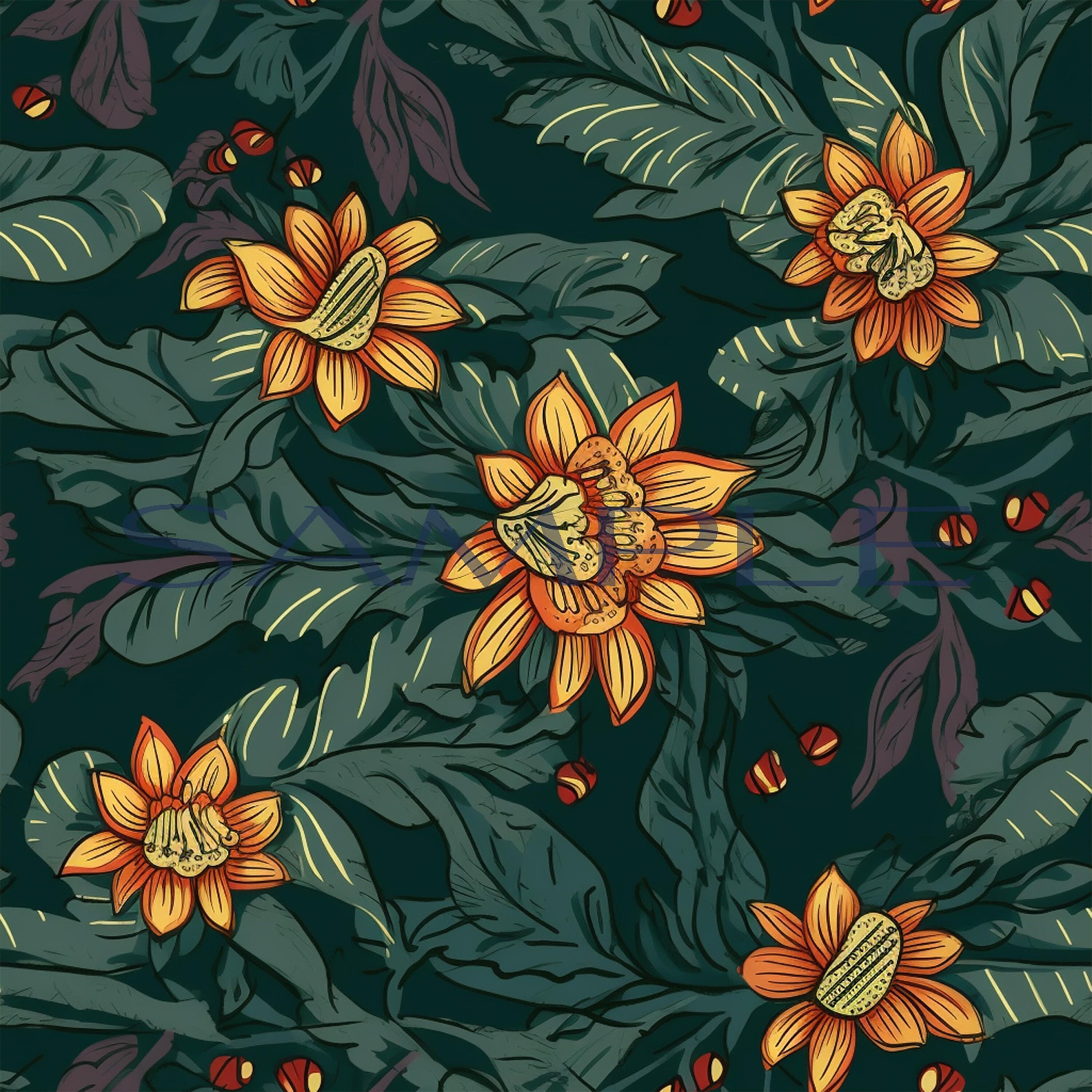 Philippines Native Flowers Seamless Pattern - Etsy