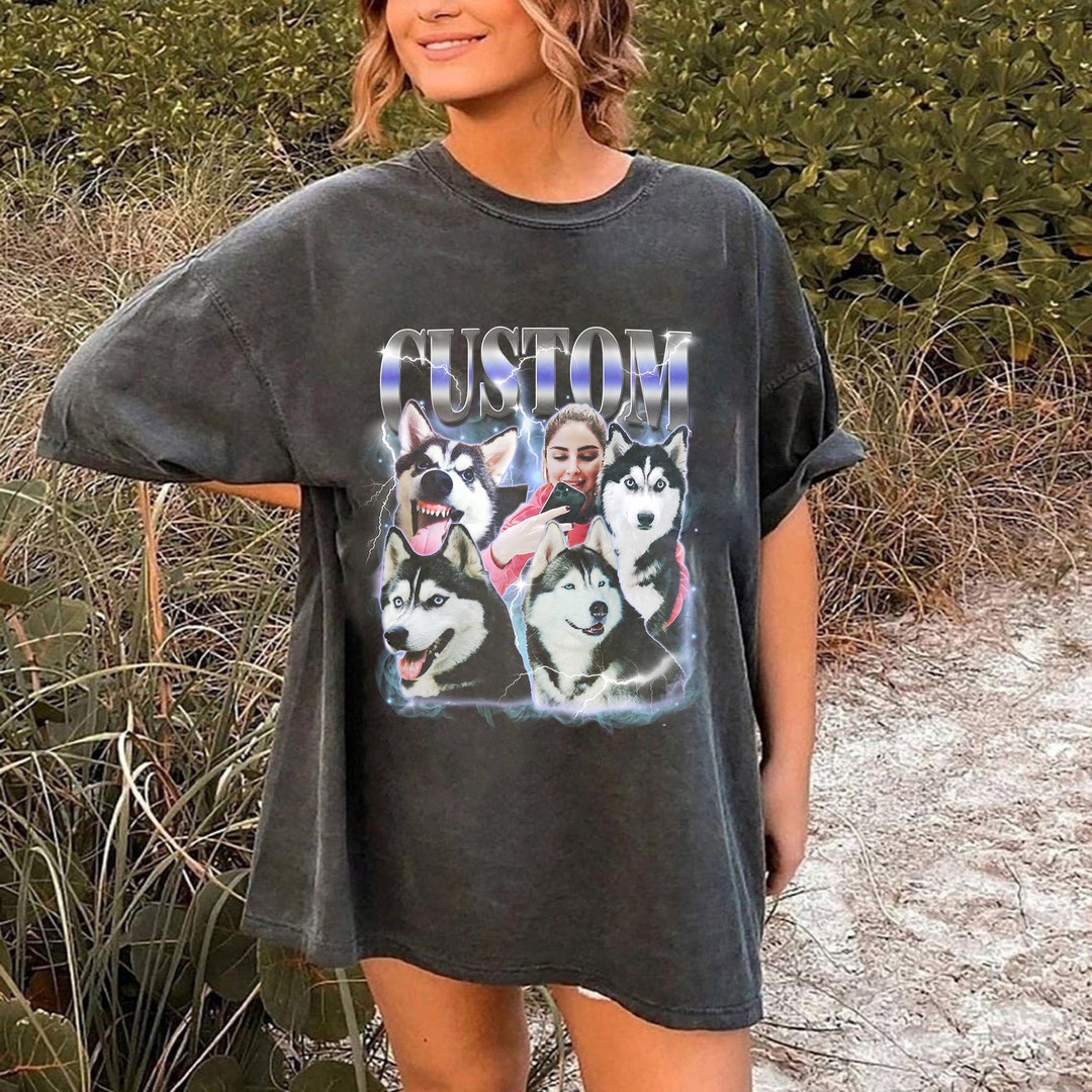 Custom Bootleg Dog Shirt Retro Collage Shirt Custom Pet - Etsy