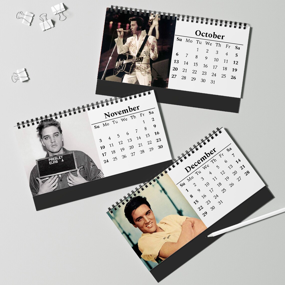 Elvis 2024 Calendar Presley 2024 Desk Calendar the Hillbilly - Etsy Canada