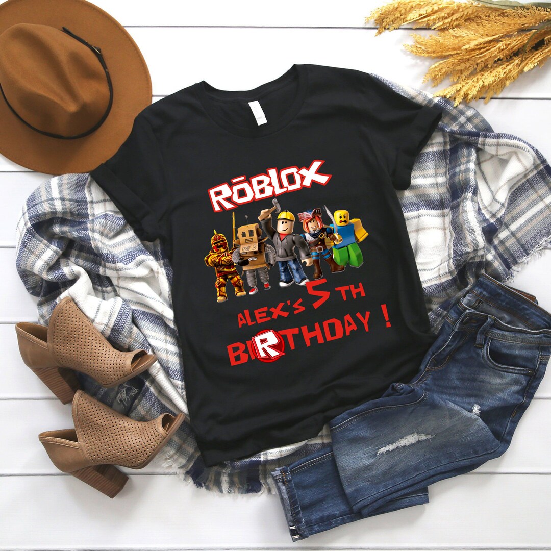 Roblox Birthday Shirt Personalized Roblox Birthday Shirt - Etsy