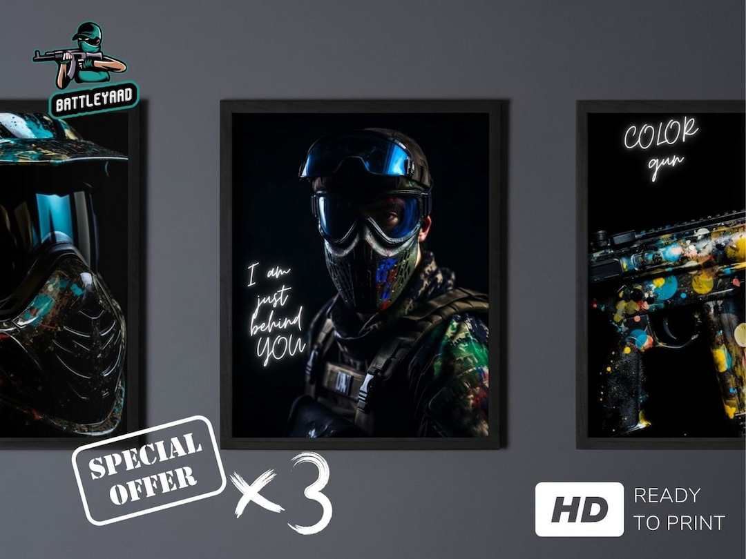Paintball Printable Bundle Poster,flyer,sign.ready2print for Paintball ...