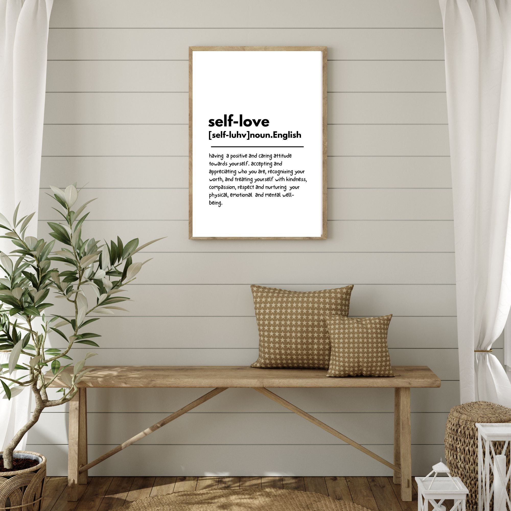 Self Love Definition Printable Wall Art I Self Love Quote I - Etsy