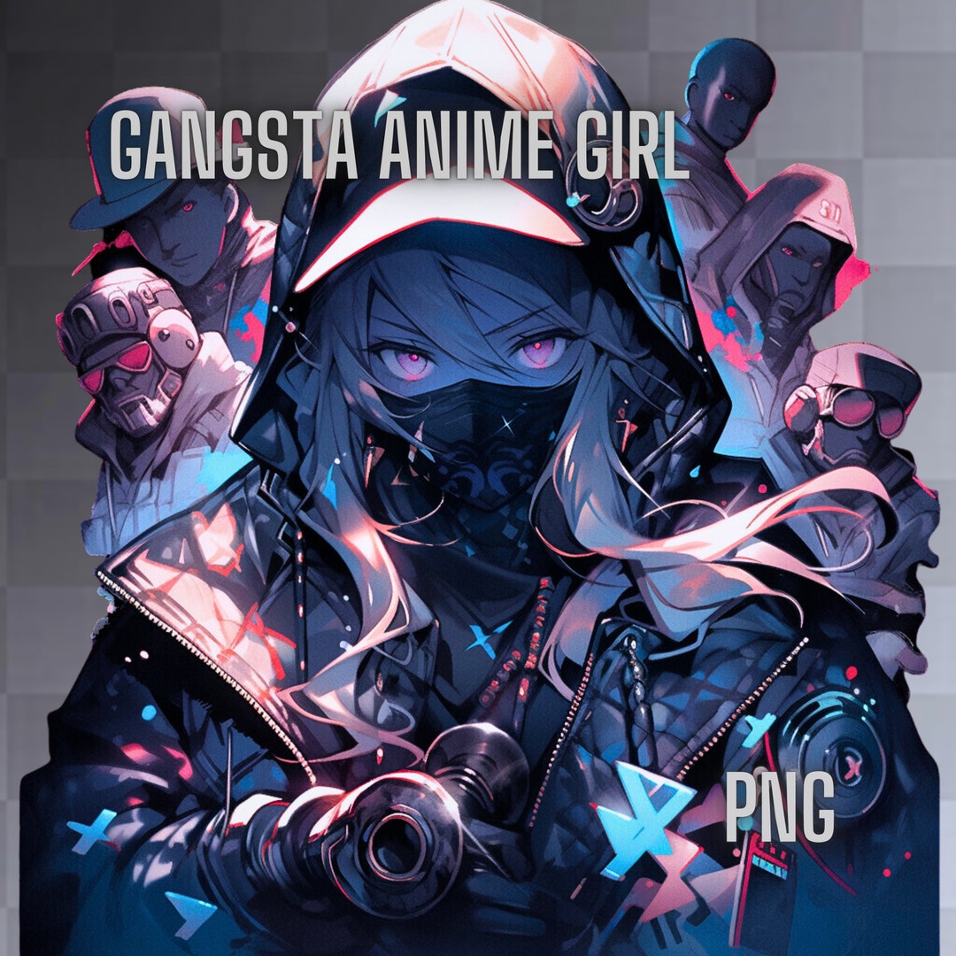 Gangsta Anime Girl T-shirt Design Digital Download PNG Digital - Etsy
