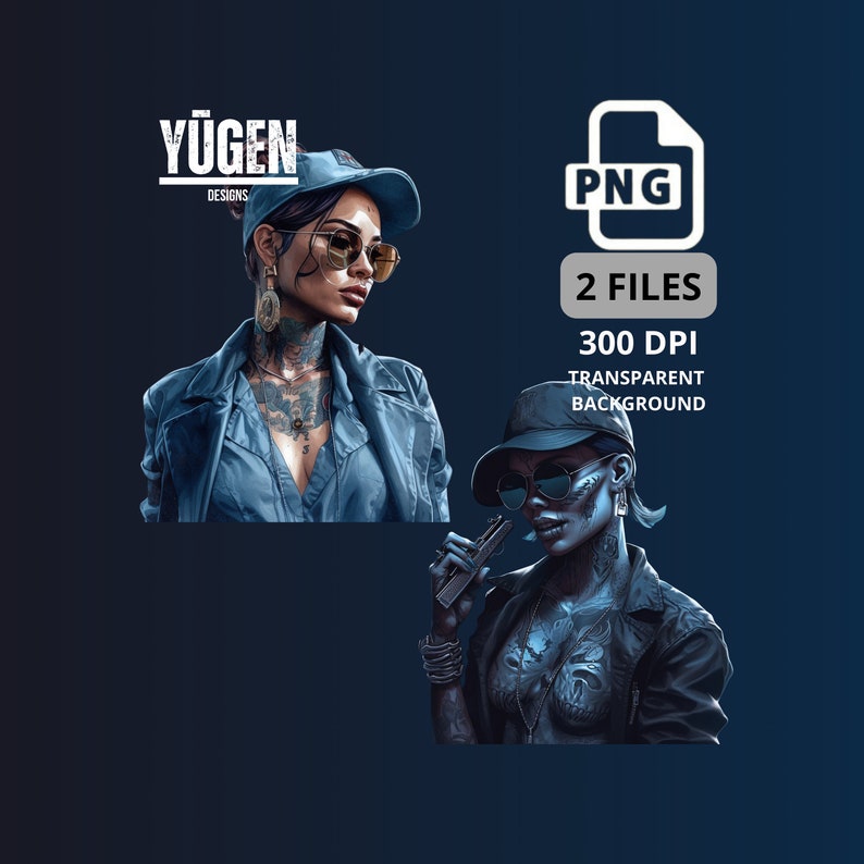 T-shirt Designs Bundle, Female Portraits, Gangsta Design Bundle, T ...