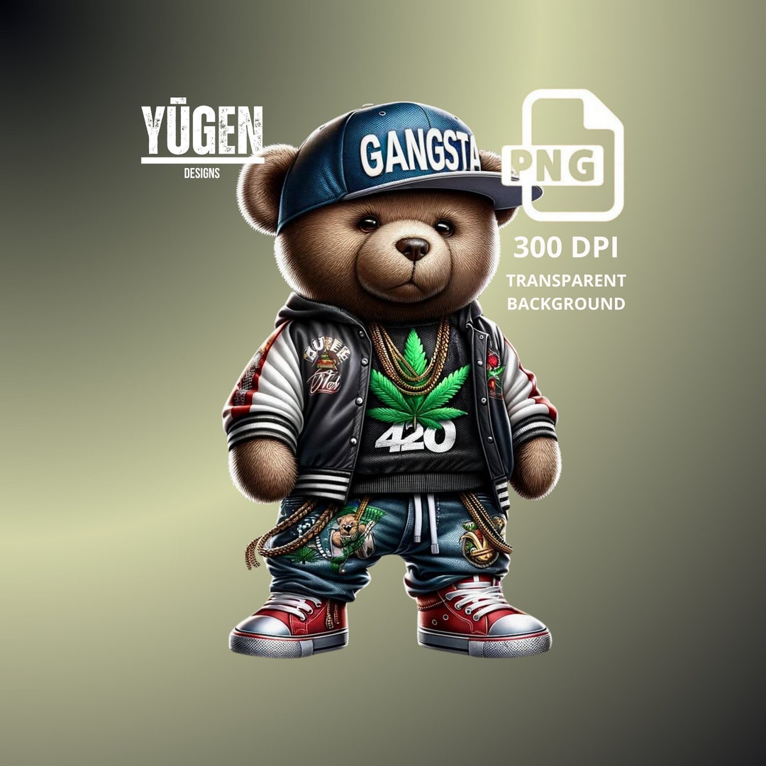 Gangsta Teddy Bear Stoner, Hip Hop Teddy Bear, 420 Urban Teddy Bear ...