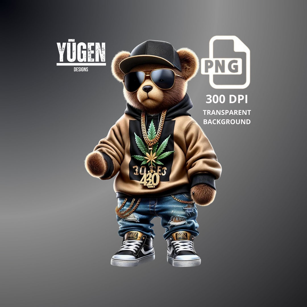 Stoner Teddy Bear, Hip Hop Teddy Bear, 420 Urban Teddy Bear Rapper ...