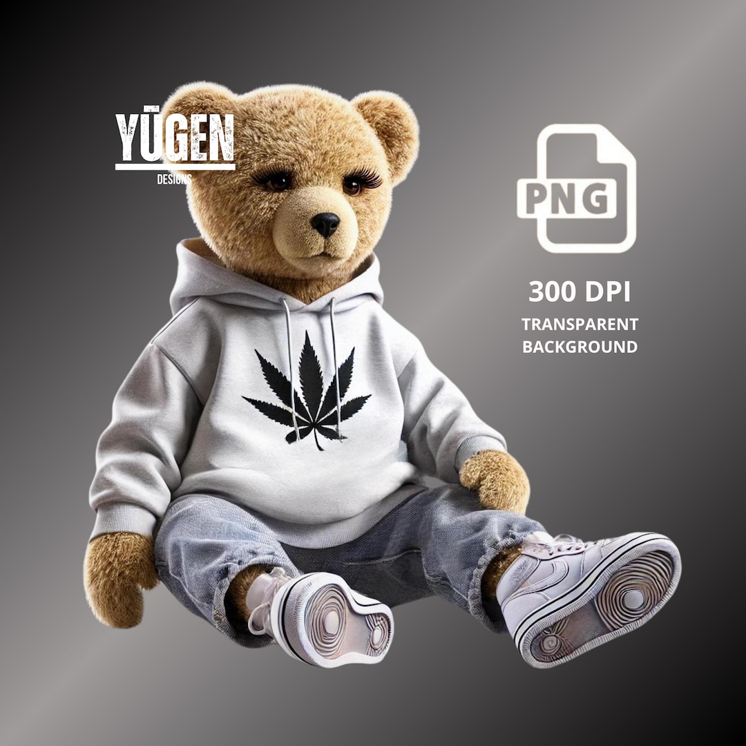 Gangsta Female Teddy Bear Stoner, Hip Hop Teddy Bear, 420 Urban Teddy ...
