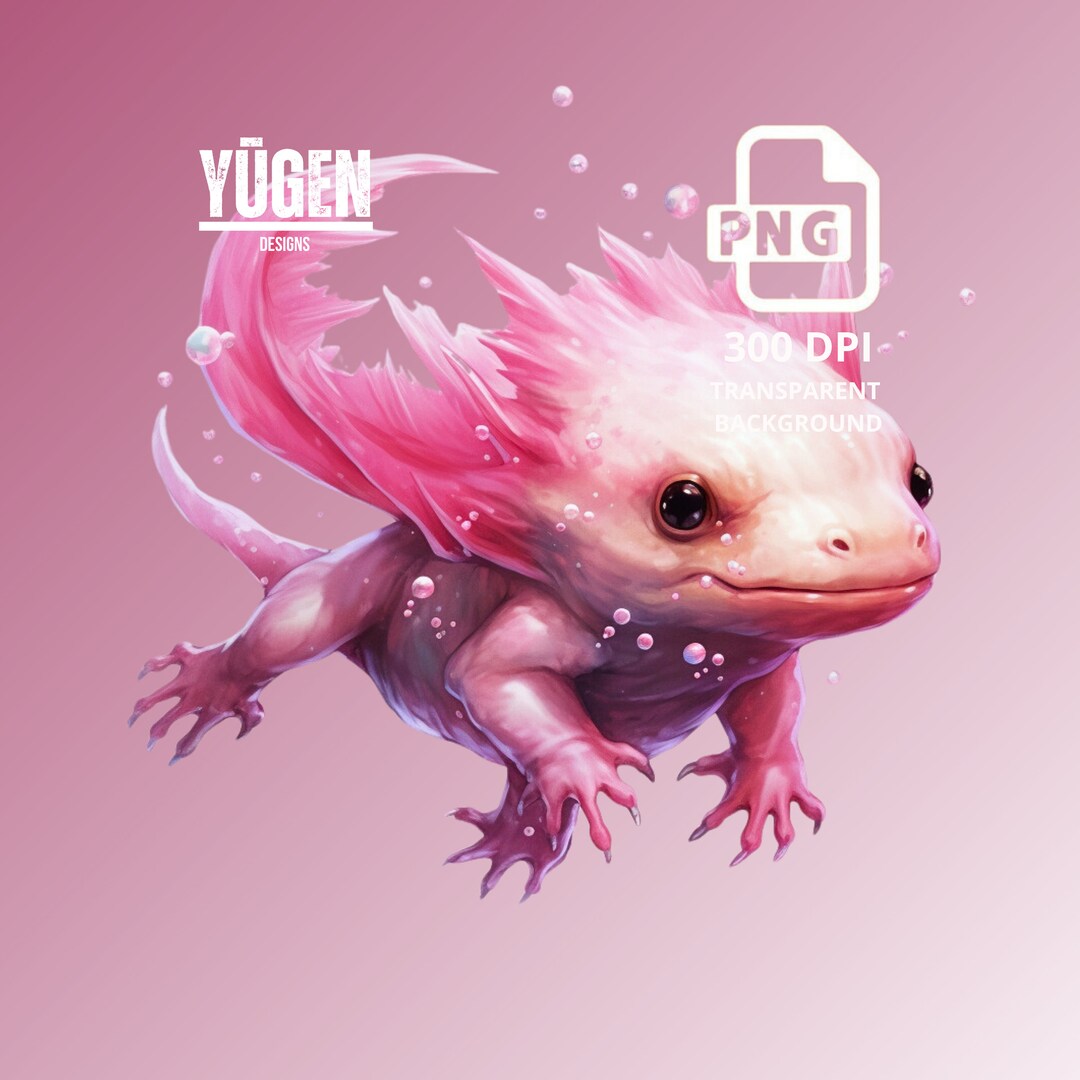 Axolotl PNG Digital Downloads Axolotls Pink Axolotl Axolotl - Etsy