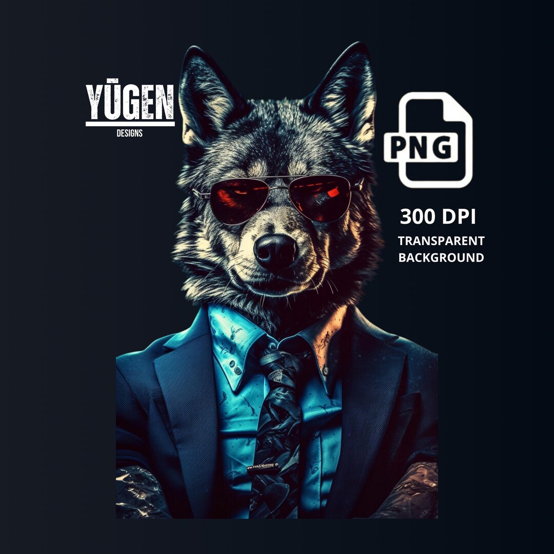 Mafia Wolf T-shirt Design Digital Download PNG Digital Graphic Art ...