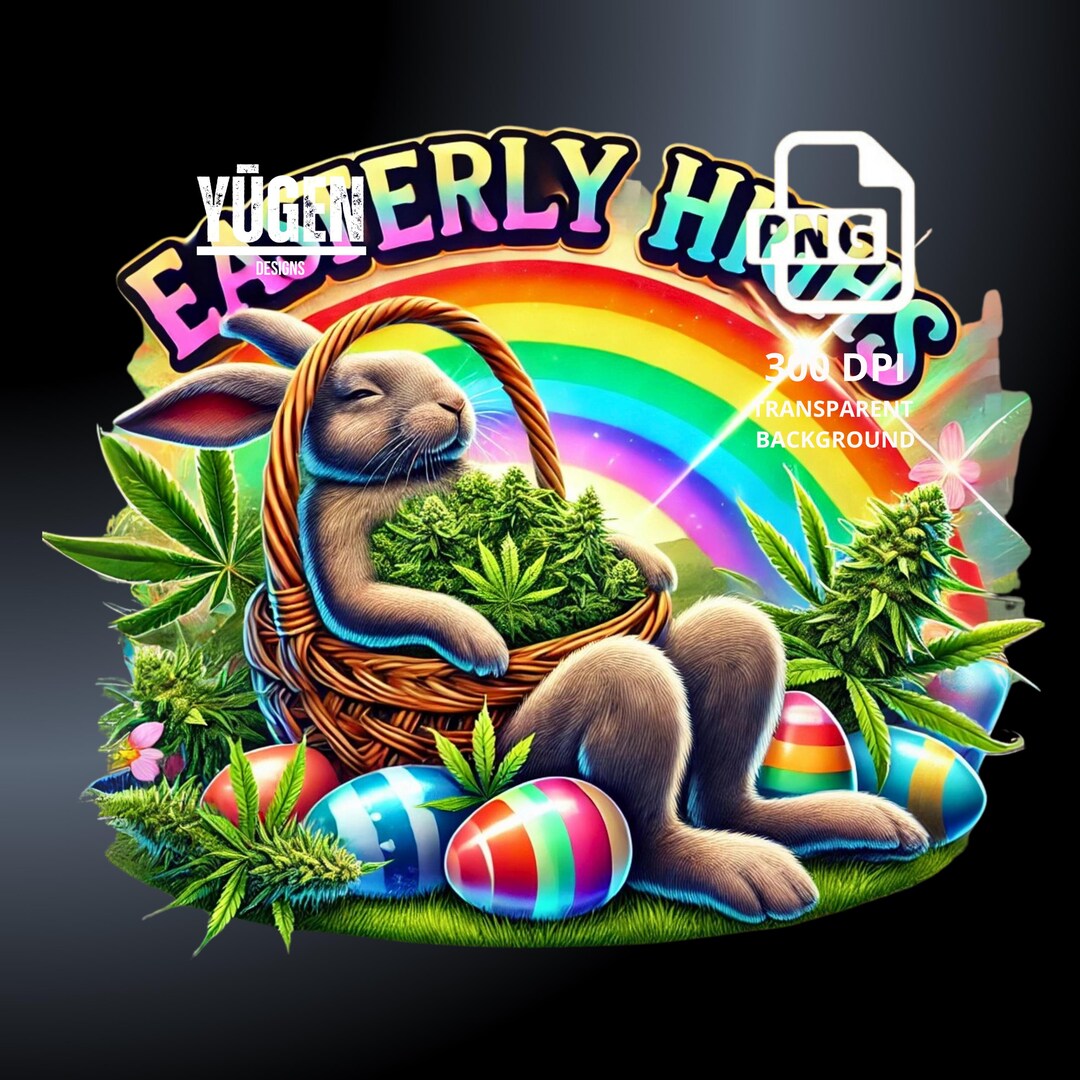 Easterly Highs Chill Rabbit, Funny 4:20 Life Pot Bunny Weed Png ...