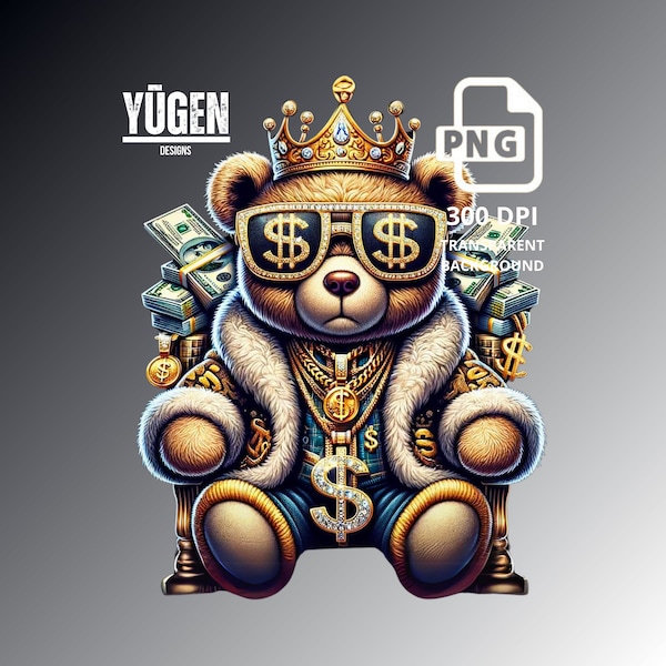 The Money Teddy Bear T Shirt - Etsy