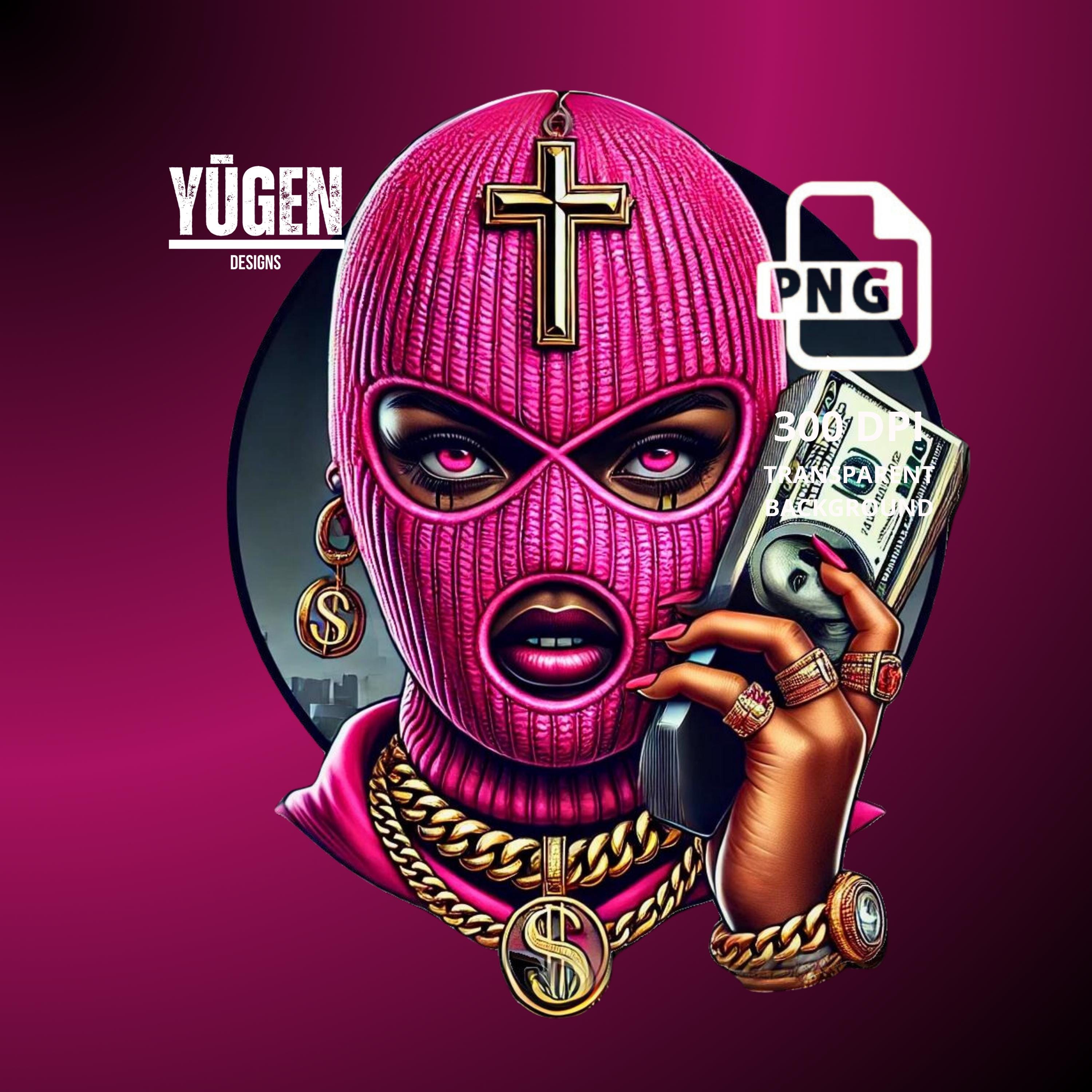 Ski Mask Girl Png Ski Mask Nubian Girl With Money Png Pink Ski Mask ...