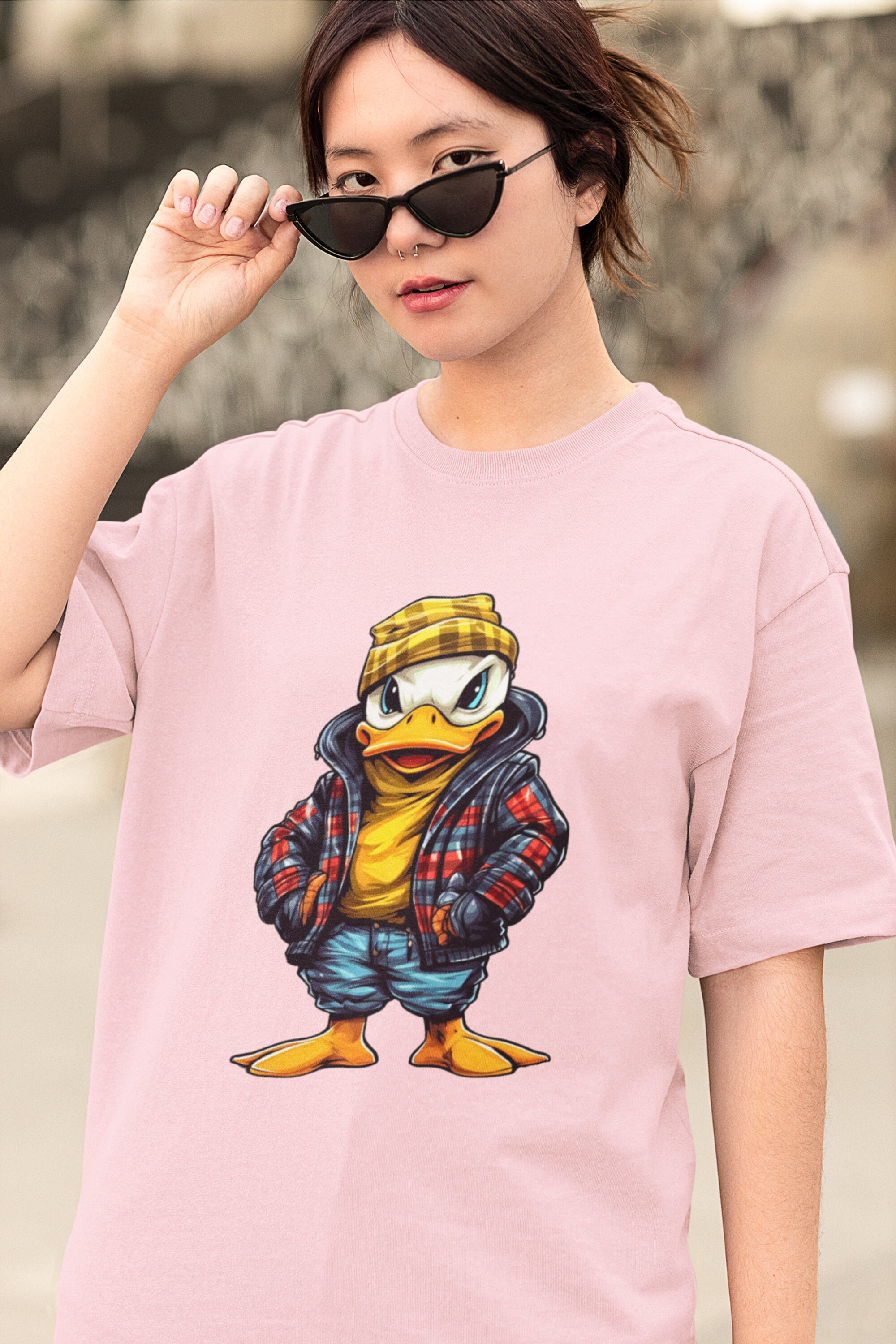 Gangsta Duck PNG Graphic T-shirt Digital Design, Graffiti Urban ...