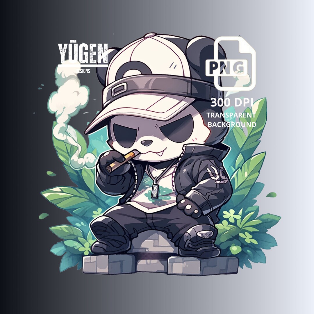 Stoned Panda T-shirt Design PNG, Digital Download PNG, Commercial Use ...