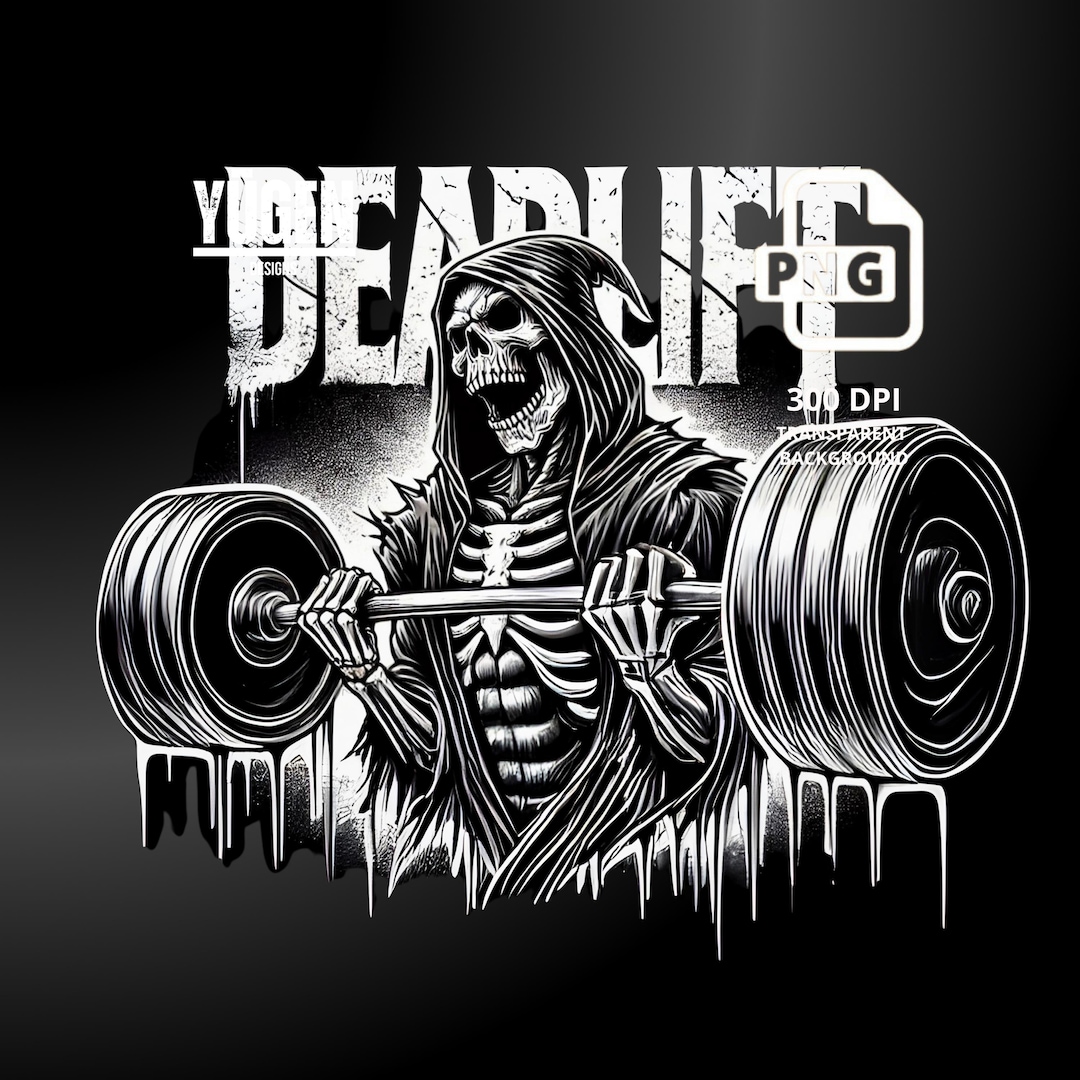 Dead Lift Grim Reaper PNG, Skeleton Gym Png, Gym Goer Png, Mens ...