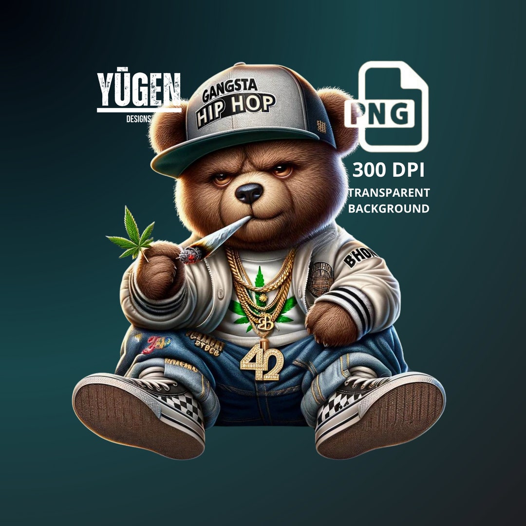 Gangsta Teddy Bear Stoner, Hip Hop Teddy Bear, 420 Urban Teddy Bear ...