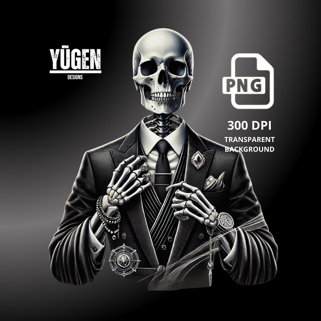 Mafia Skeleton T-shirt Design, Digital Download PNG, Digital Graphic ...