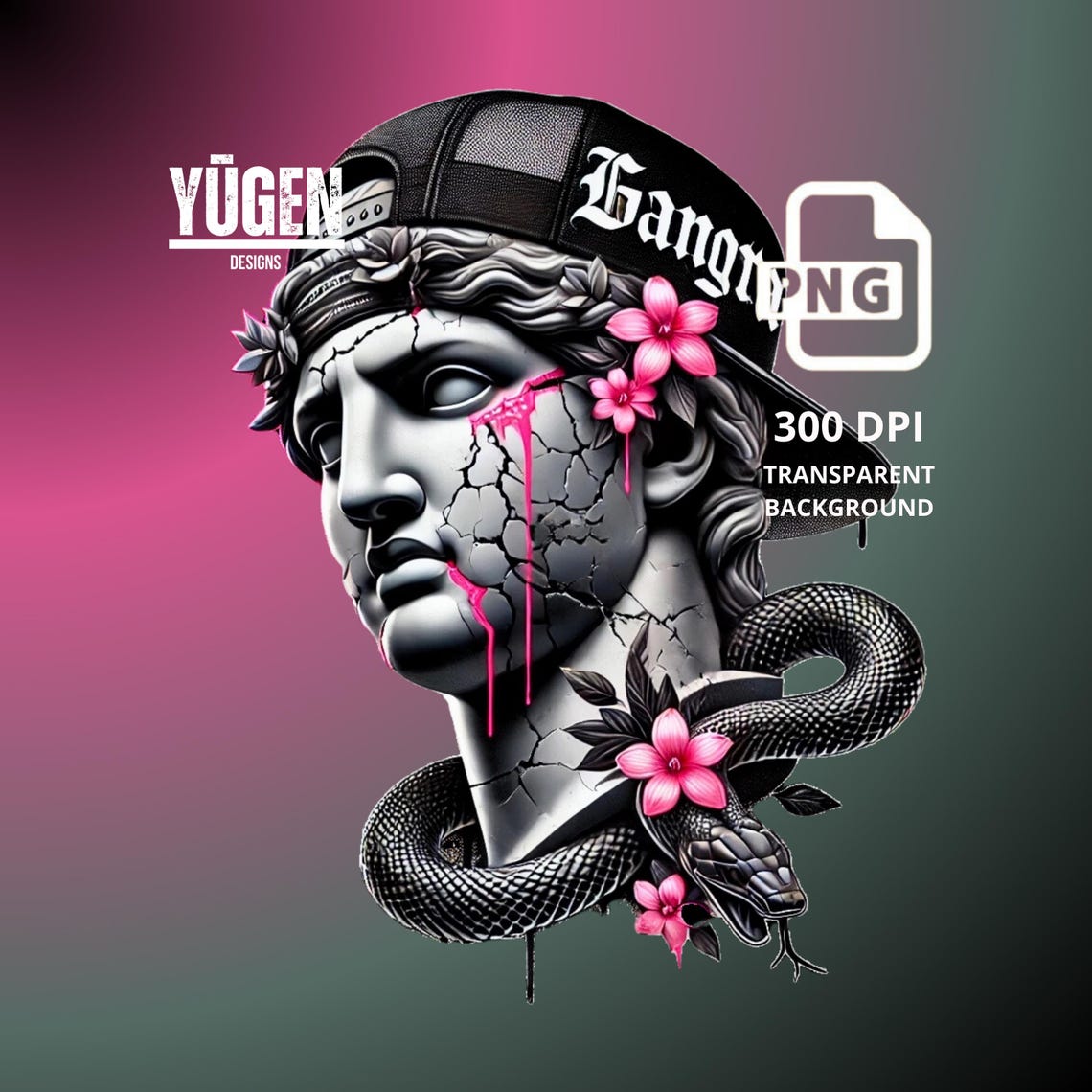 Drippings Gangsta David Statue Png Gangsta Png Streetwear Png Greek ...