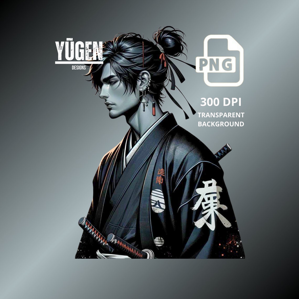 Streetwear Ronin T-shirt Design PNG, Digital Download PNG, Commercial ...