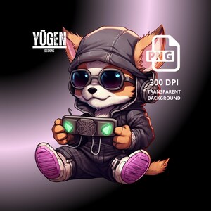 Gamer Dog PNG Game Lovers PNG Gaming Clip Art Gaming Controller Urban ...