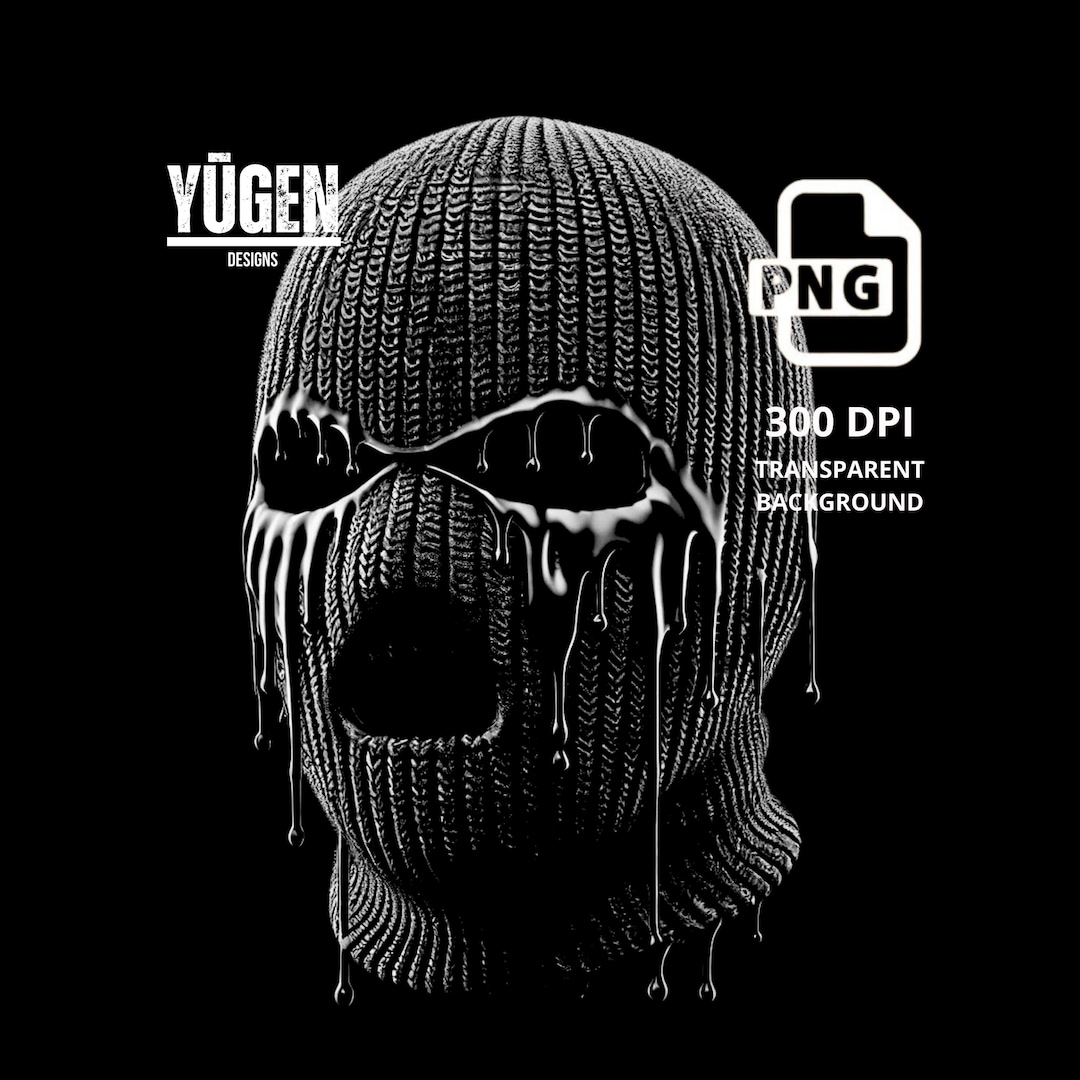 Drippings Ski Mask Png Gangsta Png Streetwear Png Gangster Ski Mask Png ...