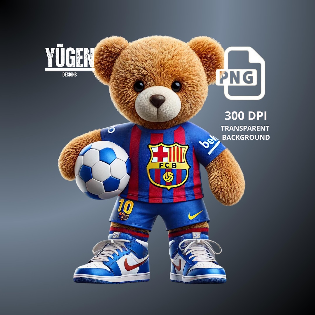Football Teddy Bear Png, Football PNG, Teddy Bear Football Design ...