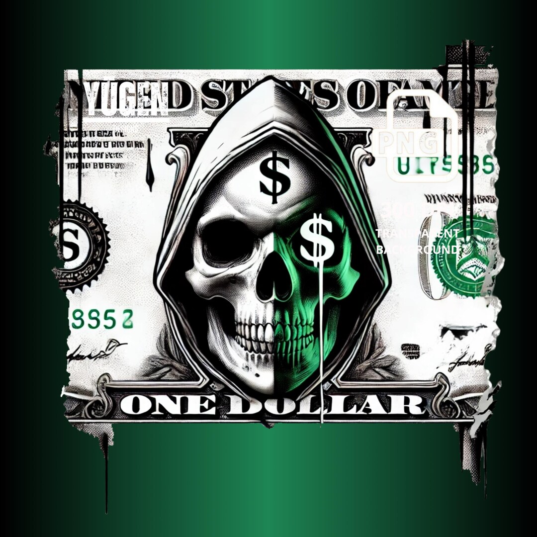 Dollar Skull Png, Money Bill Png, Dripping Skull Png, Money Design Png ...