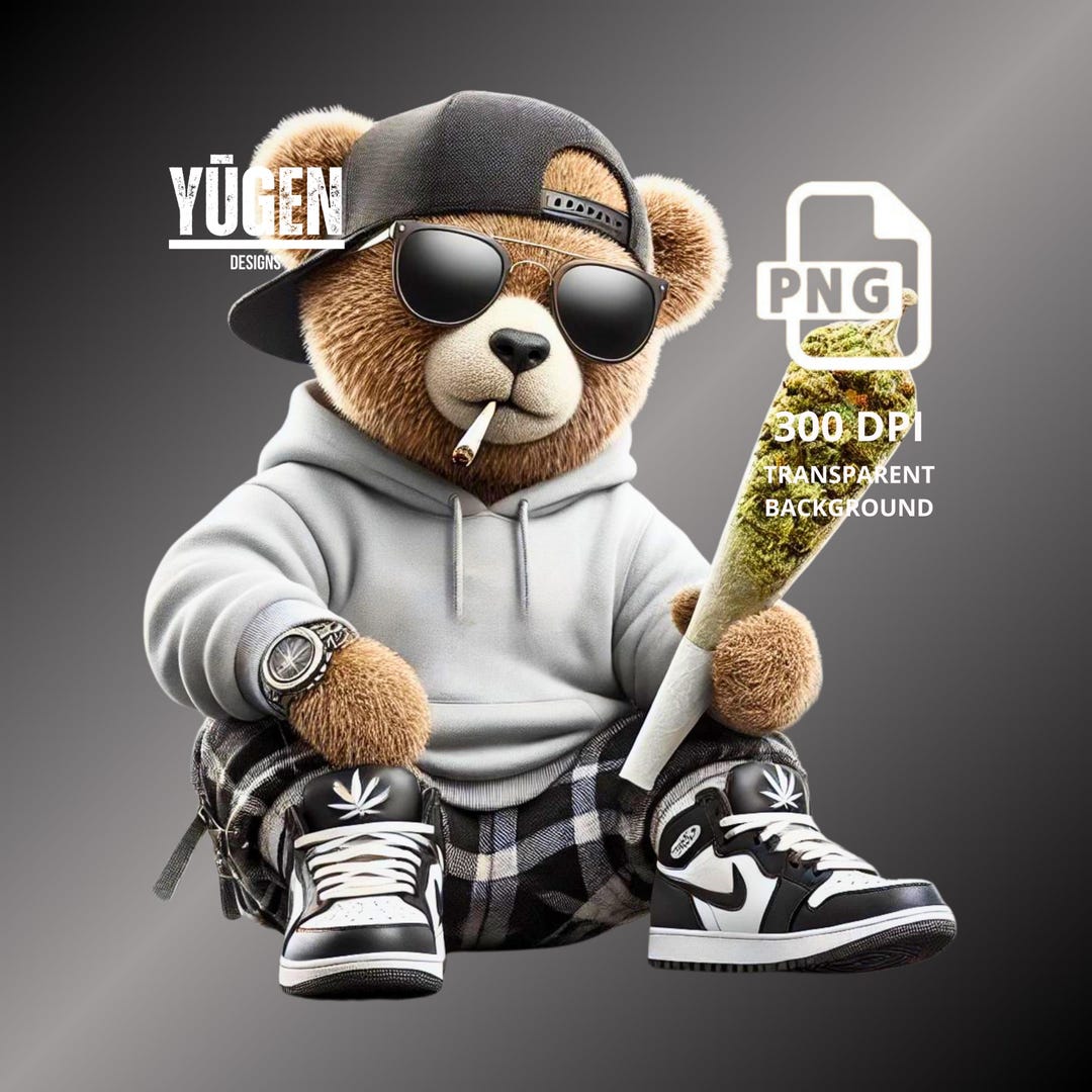 Gangsta Teddy Bear Stoner, Hip Hop Teddy Bear, 420 Urban Teddy Bear ...