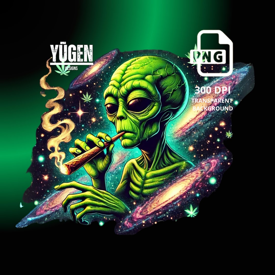 Alien Stoner Png, Marijuana Png, Stoner Alien Png, Extra Terrestrial ...