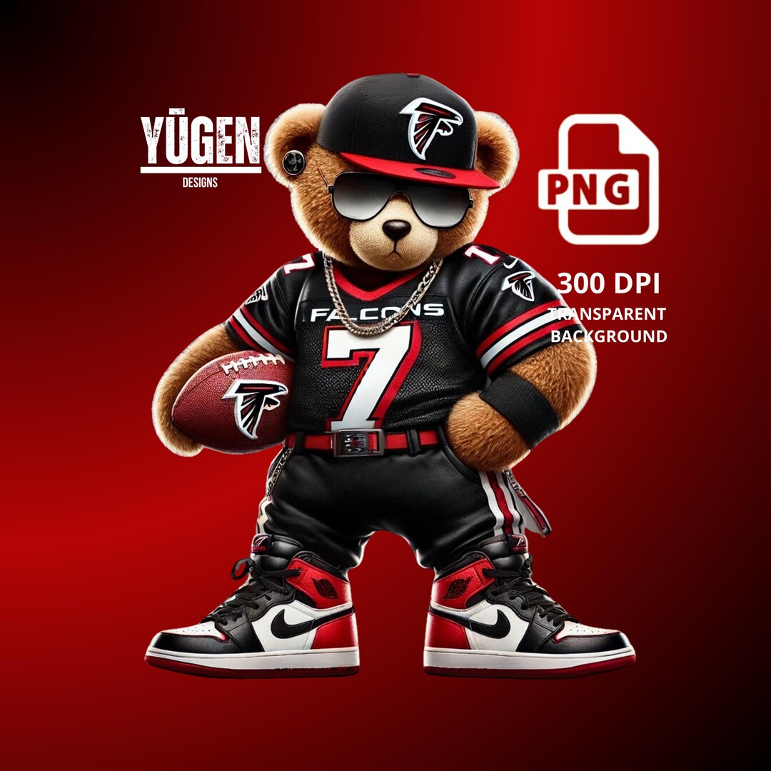 Atlanta Teddy Bear Png, PNG, NFL Inspired Png, Digital Download ...