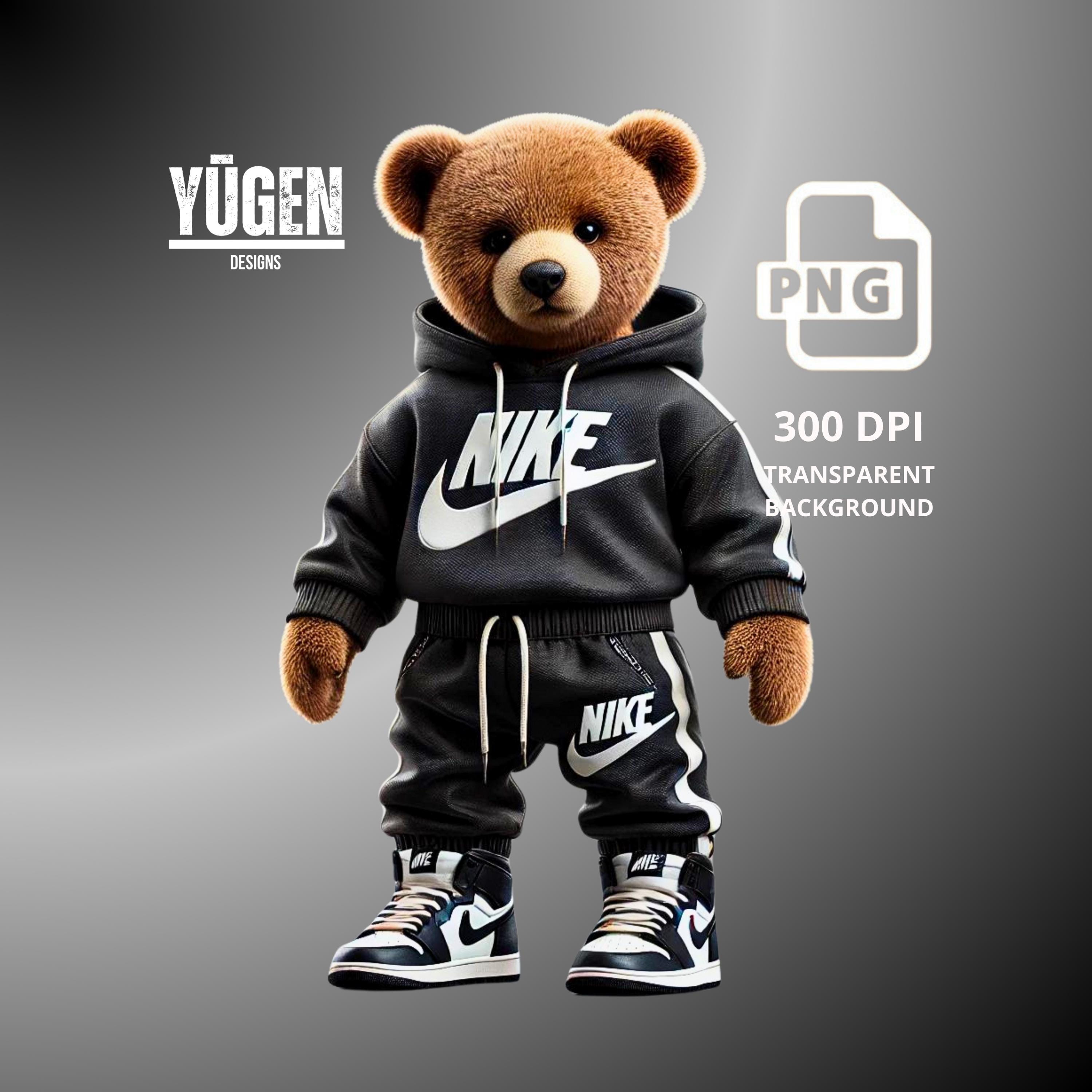 Gangsta Teddy Bear Wearing Black Tracksuit Digital Design for the ...