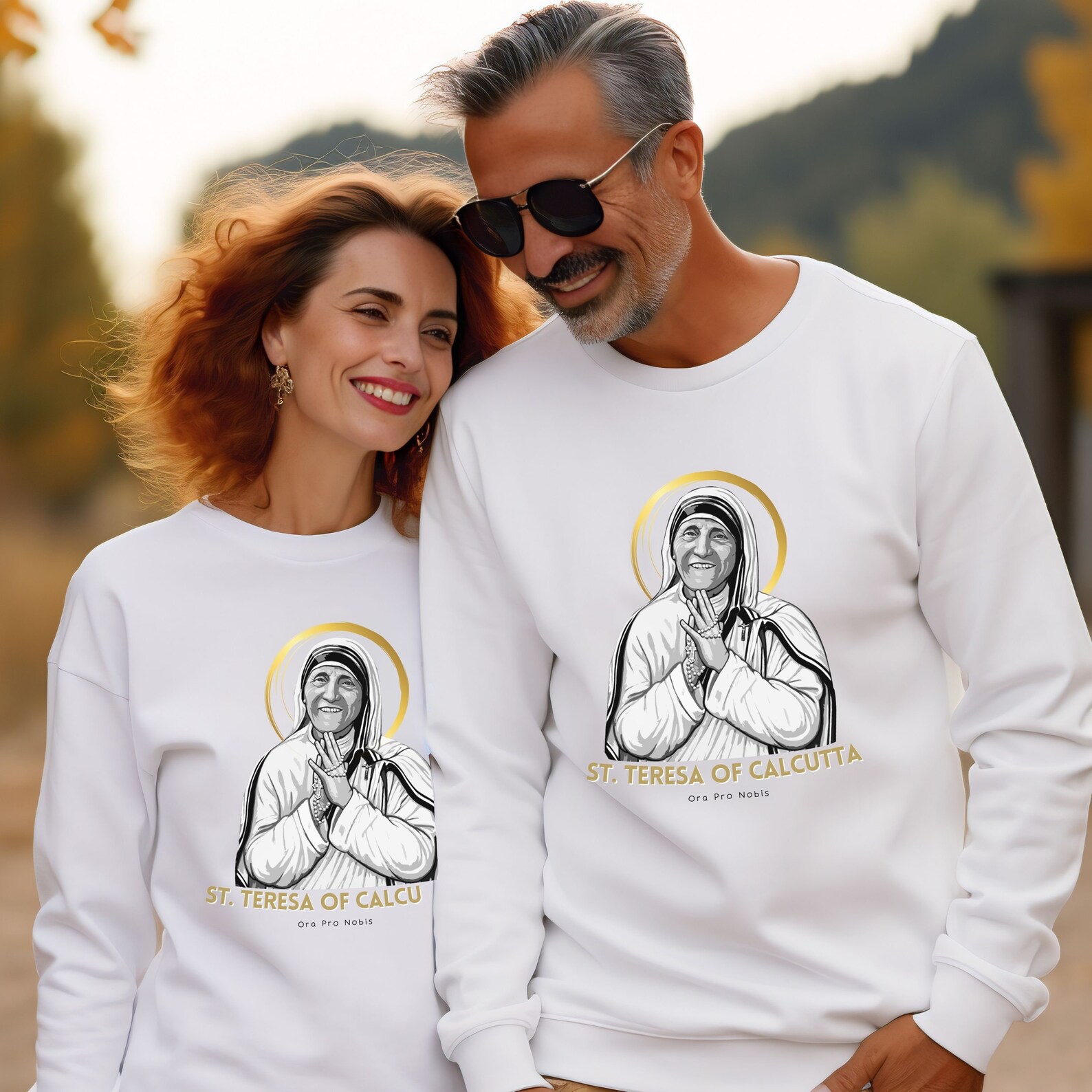 Saint Mother Teresa of Calcutta Sweatshirt - Faith Quote on Back ...