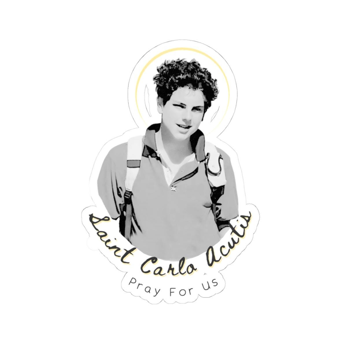 Saint Carlo Acutis Sticker, Religious Catholic Faith Decal, Laptop ...