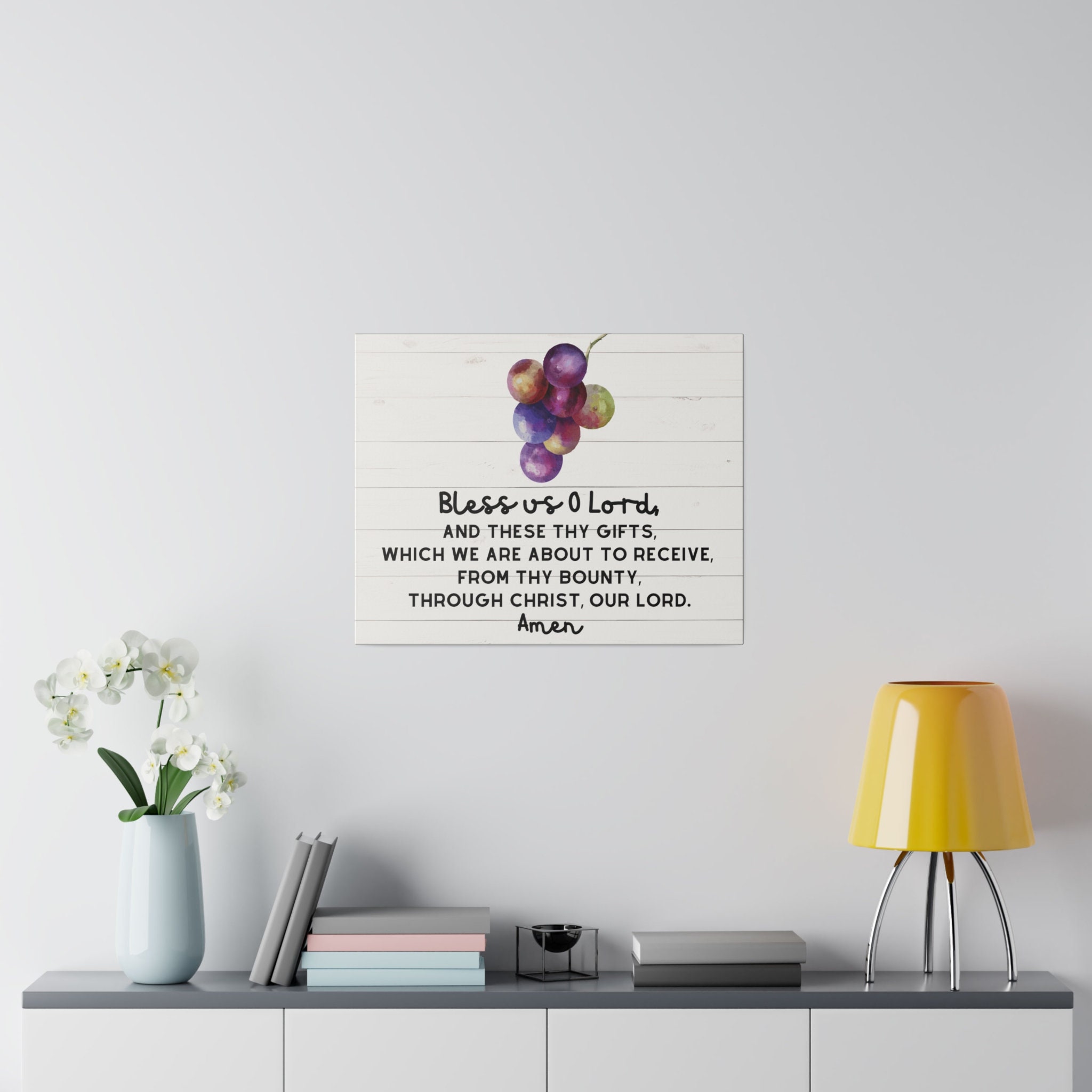 Bless Us O Lord Canvas Wall Art Dining Room Decor Catholic Table ...