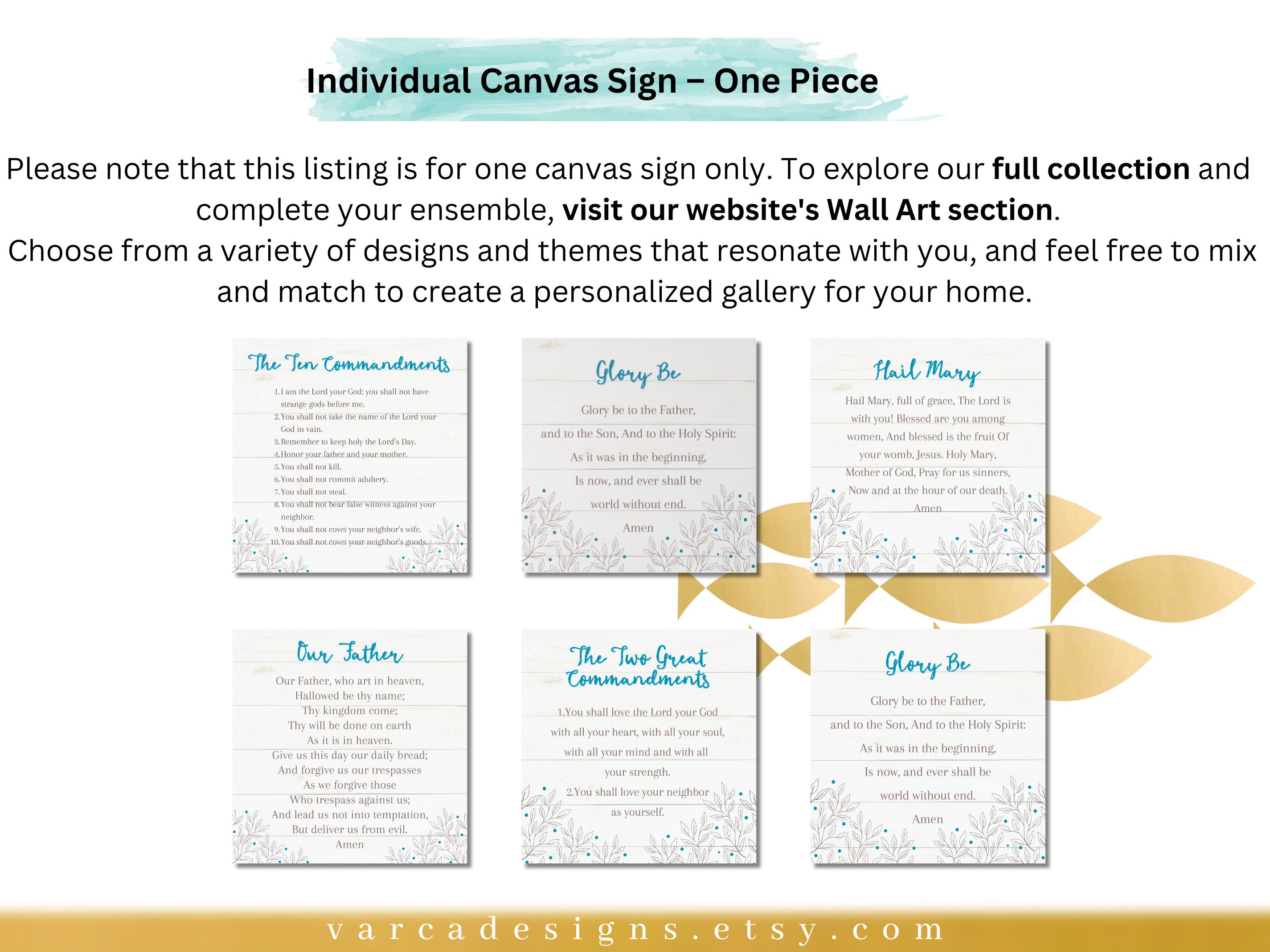 Hail Mary Prayer Sign Wall Art First Communion Gift Baptism Gift ...