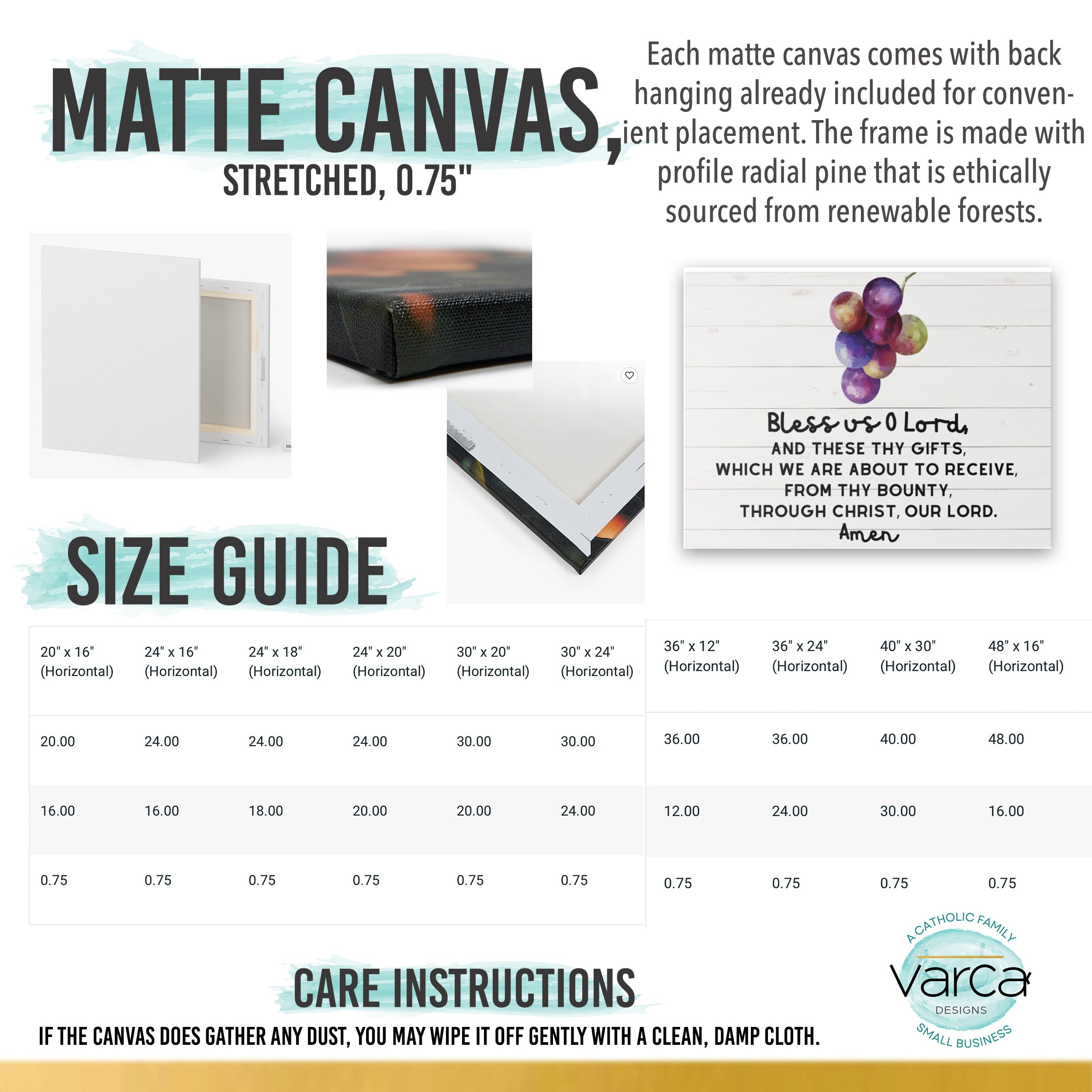 Two Great Commandments Canvas Wall Art Christian Home Decor for Boys ...