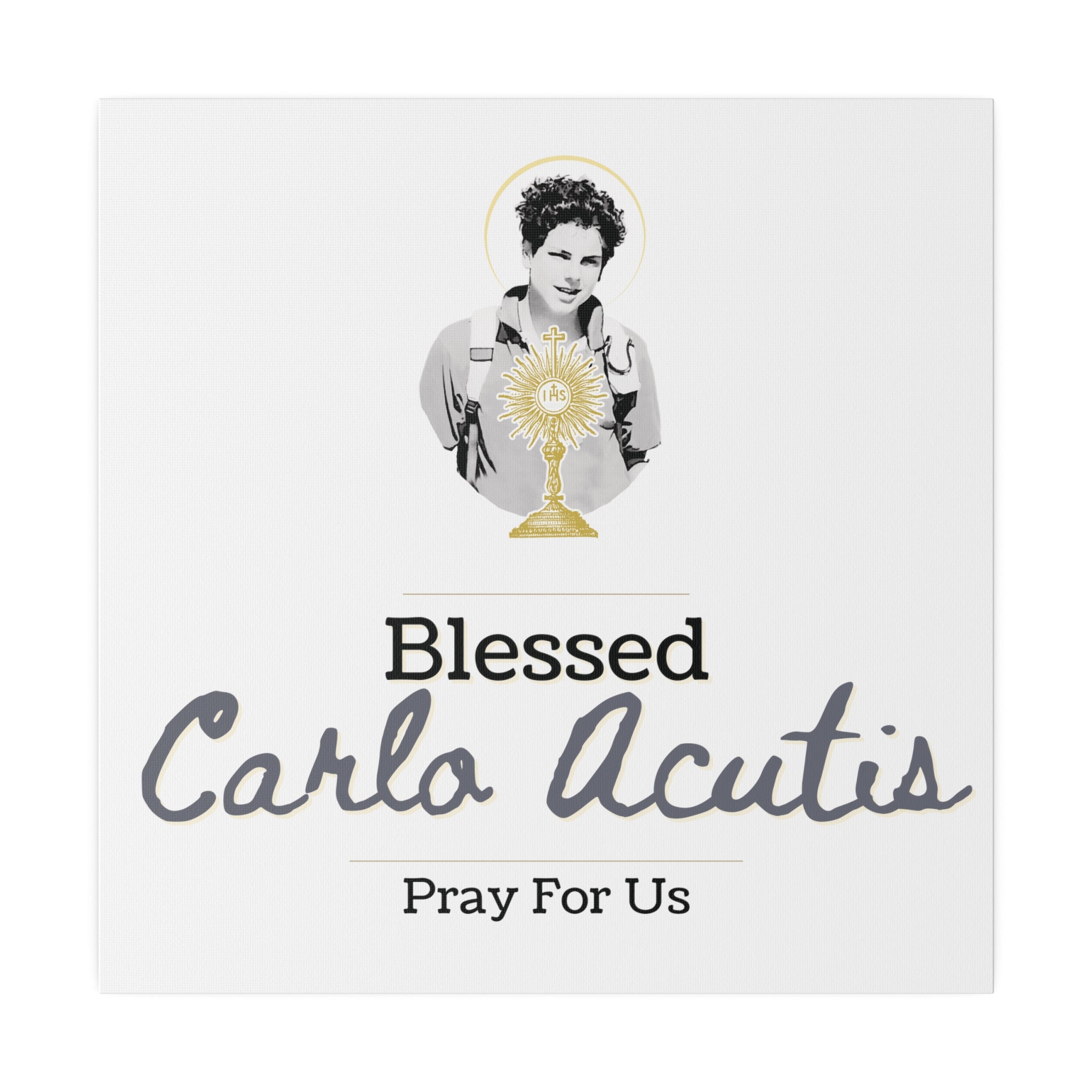 Blessed Carlo Acutis & Eucharistic Christ Wall Art Catholic Home Decor ...