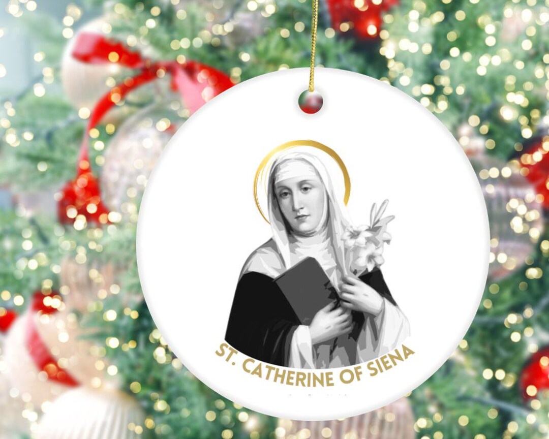 Religious Saint Catherine of Siena Ceramic Ornament, Catholic Christmas ...