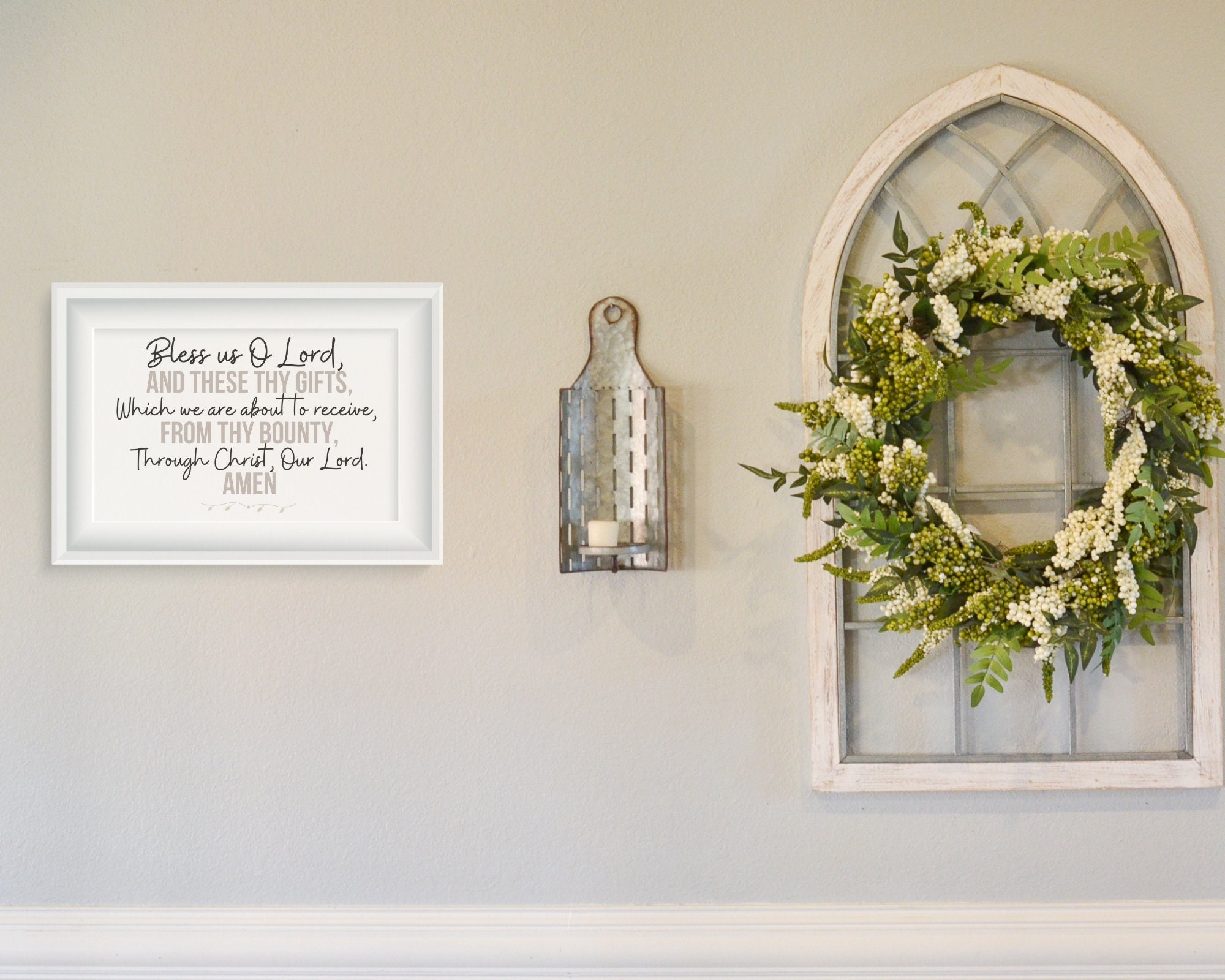 5 Grace Before Meal Prayers Blessing Printable Wall Art Instant ...