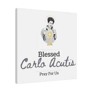 Blessed Carlo Acutis & Eucharistic Christ Wall Art Catholic Home Decor ...