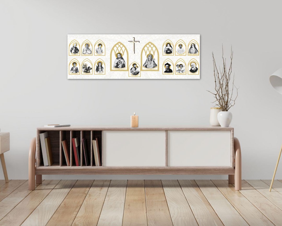 Complete Catholic Home Altar Wall Art canva Design for Easy Setup ...