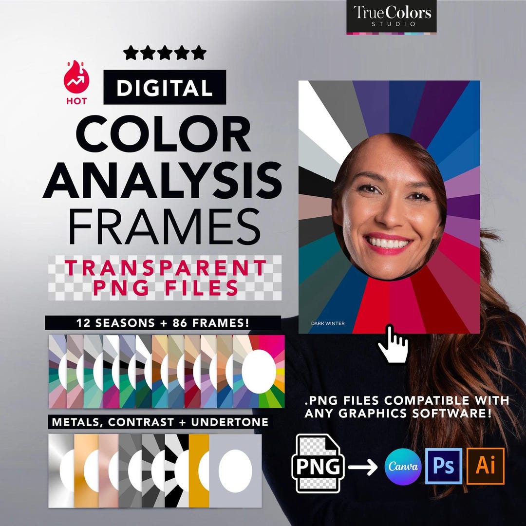 Color Analysis Face Frames Color Templates for Season Analysis Virtual ...